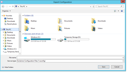 How to export/import configuration files of On Premise products – Exclaimer Knowledge Base